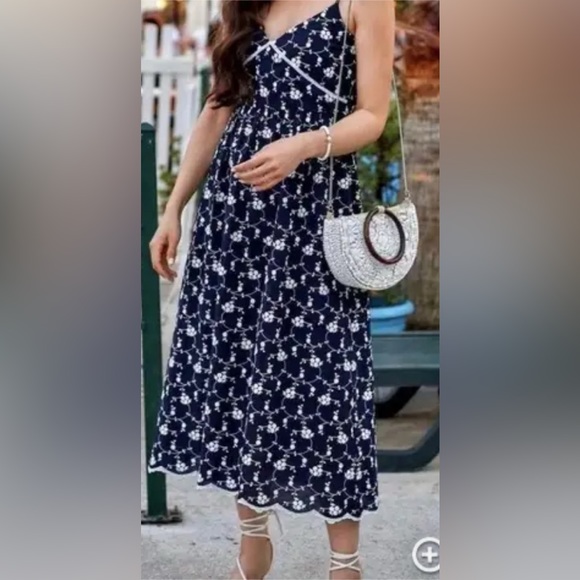 Zara | Dresses | Zara Strappy Embroidered Midi Dress | Poshmark